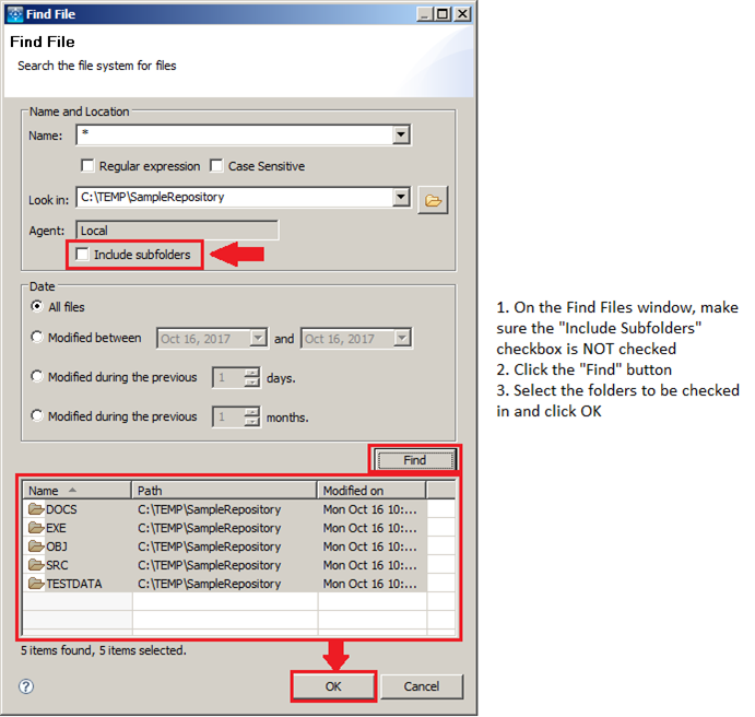 Multiple folders check in - Harvest (Workbench) | Harvest