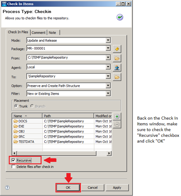 Multiple folders check in - Harvest (Workbench) | Harvest