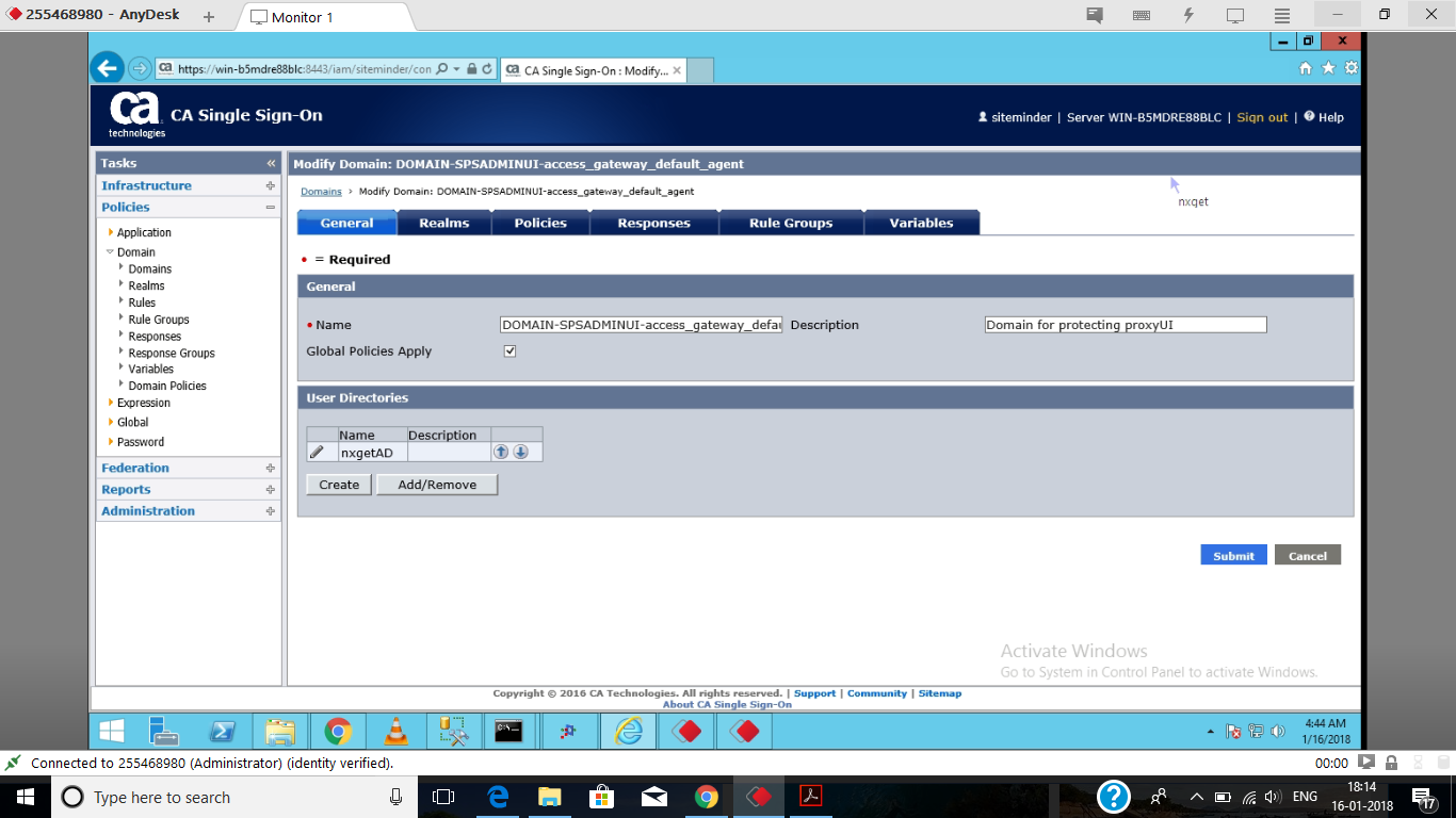 CA Access Gateway Configuration Error | Symantec Access Management