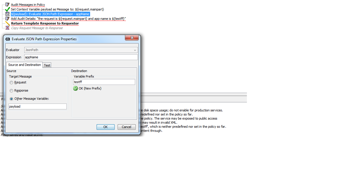 How to extract a key values from http main part using ca api gateway? | Layer7 API Management