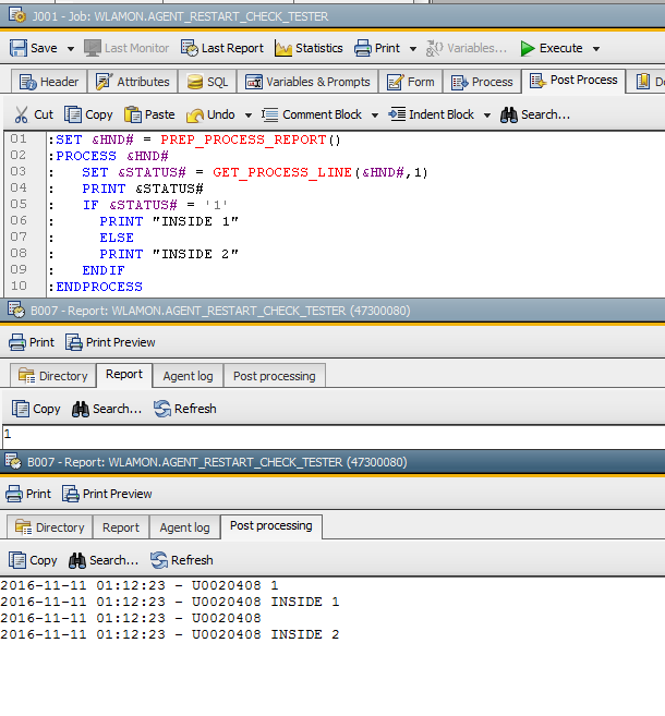 SQL Job - PREP_PROCESS_REPORT in Post Process | Automic Workload Automation