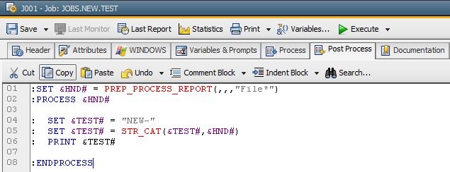 PREP_PROCESS_REPORT Help | Automic Continuous Delivery Automation