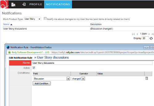 How to get notifications of all discussion activity on all user stories ...