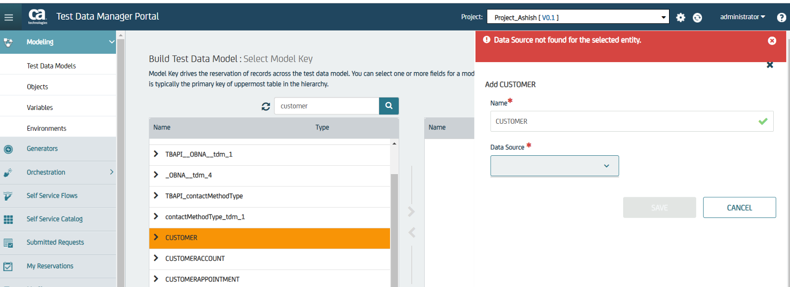 Not able to create test data model for Oracle database table | Test ...