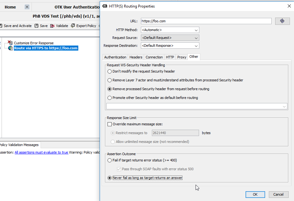 Customize default error response? | Layer7 API Management