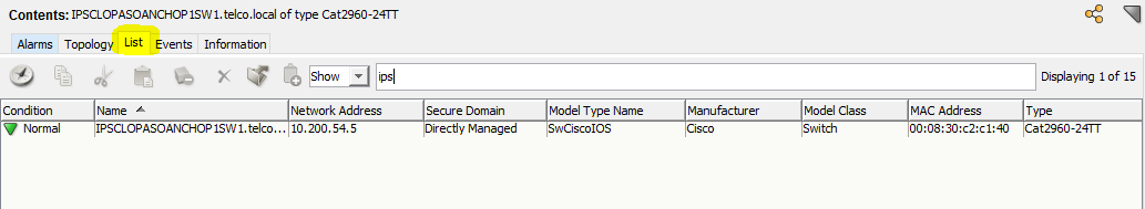 Customize tables Alarms | DX NetOps