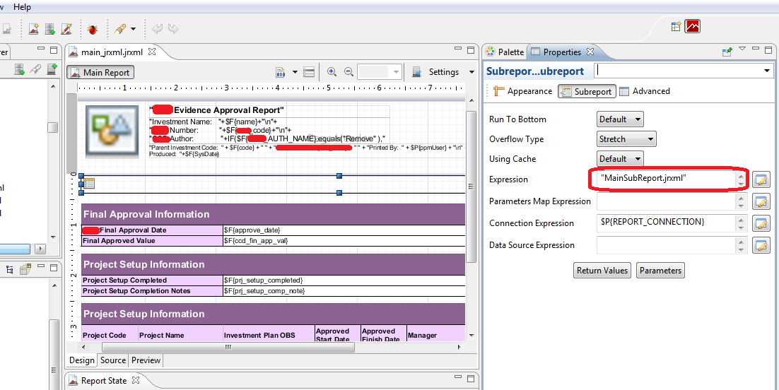 Uploading Report w/Subreports (created in Jaspersoft Studio) | Clarity