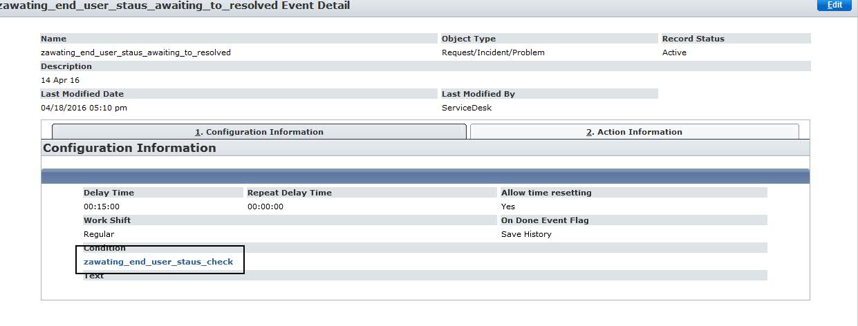 Auto close ticket | CA Service Management
