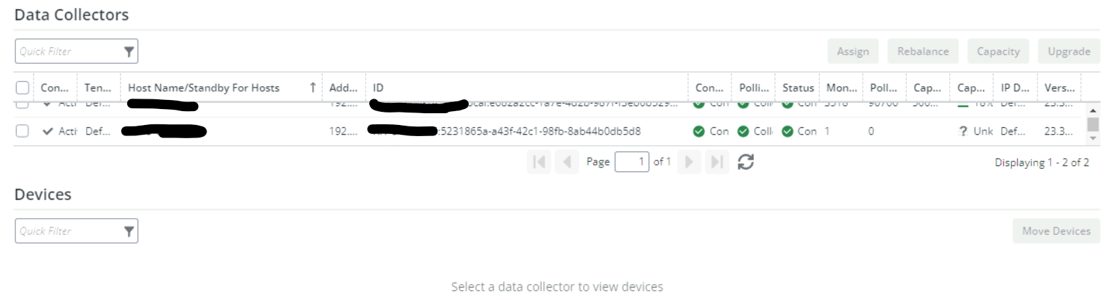 Unable to find missing data Collector under Assign Data Collector Page | DX NetOps