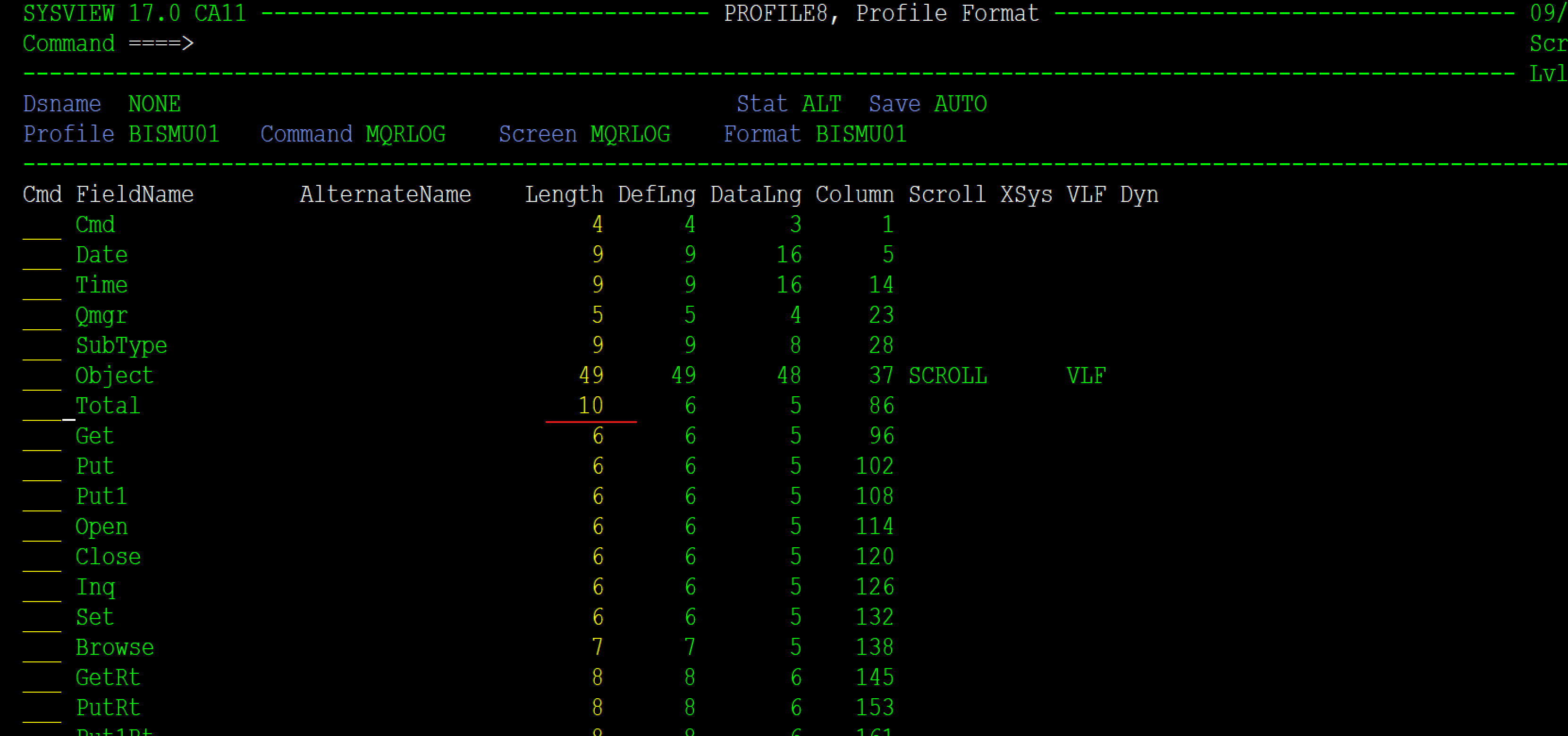 Can we have numeric format in MQROBJ and MQRLOG panel ? | SYSVIEW ...