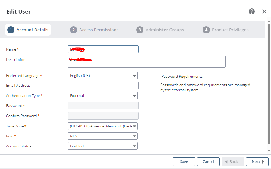 Unable to Create User account in DxNetOps PM | DX NetOps