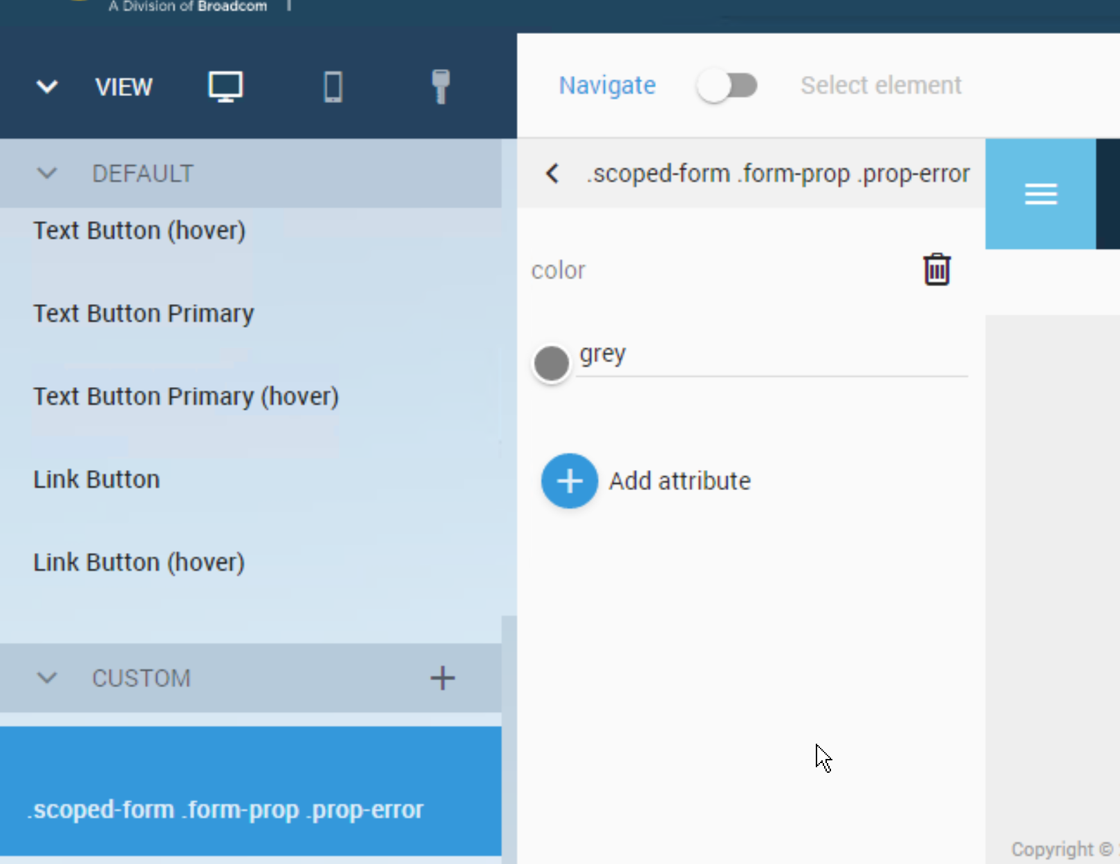 Admin Portal configuration in branding | Symantec IGA