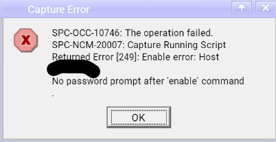 Unable to capture configuration for Cisco IOS device | DX NetOps