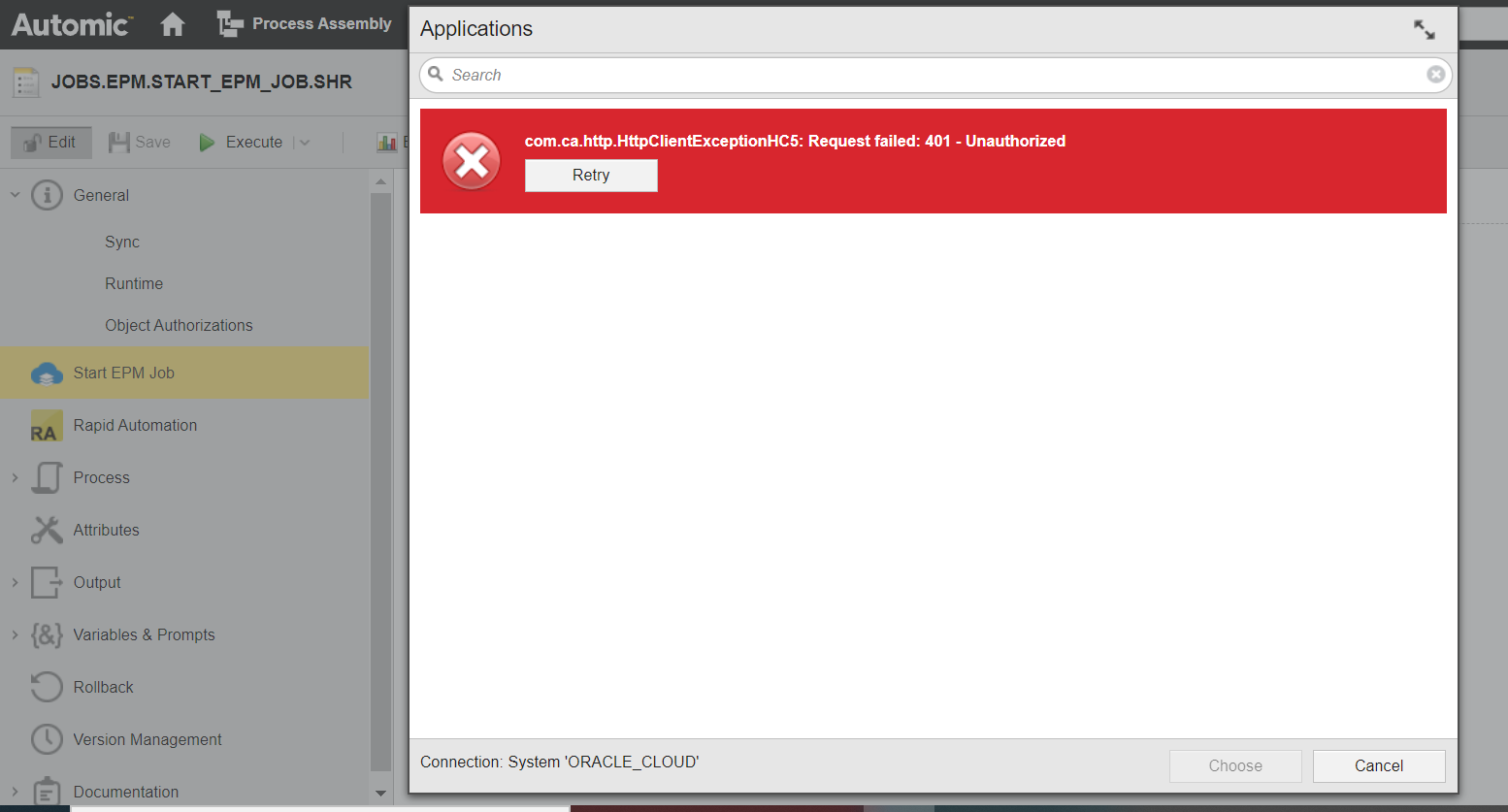 Integrating Oracle EPM in Automic | Automic Workload Automation