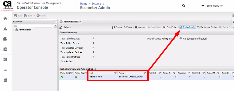 Issue to use ecometer probe UIM 20.4 | DX Unified Infrastructure Management