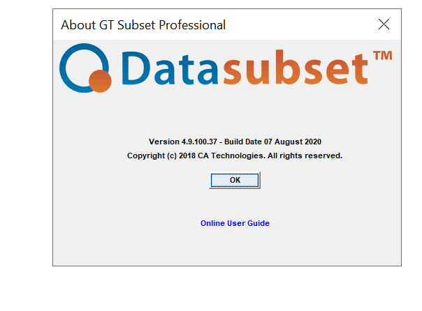 Unable to save an extract to repository in GT Subset | Test Data Manager