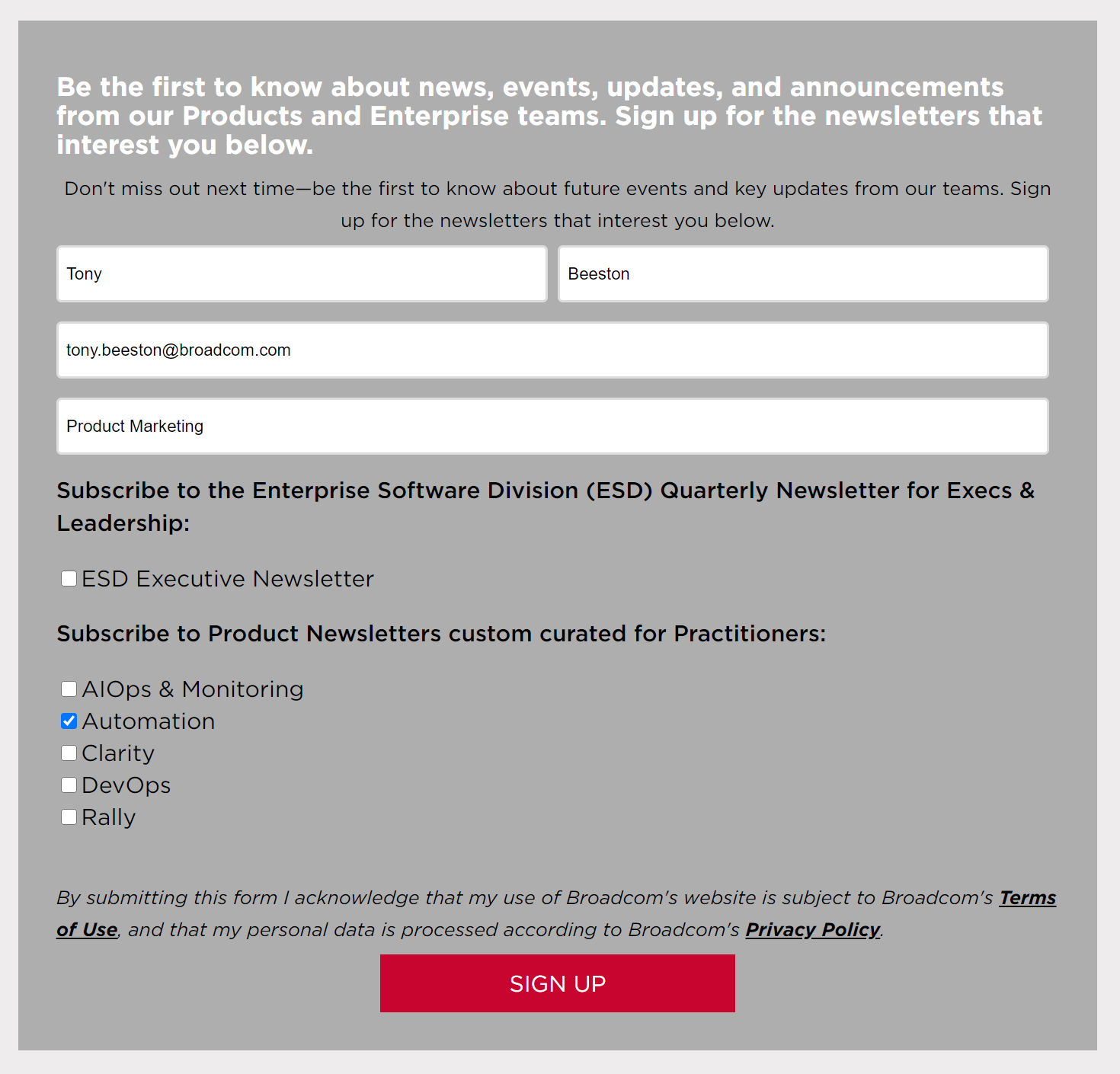 Register for the Broadcom Monthly Automation Newsletter | Automic ...