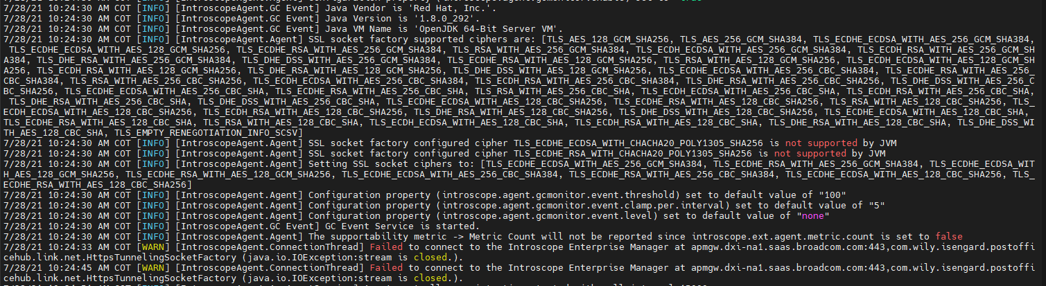 Can´t connect to my DX APM SaaS | DX Application Performance Management
