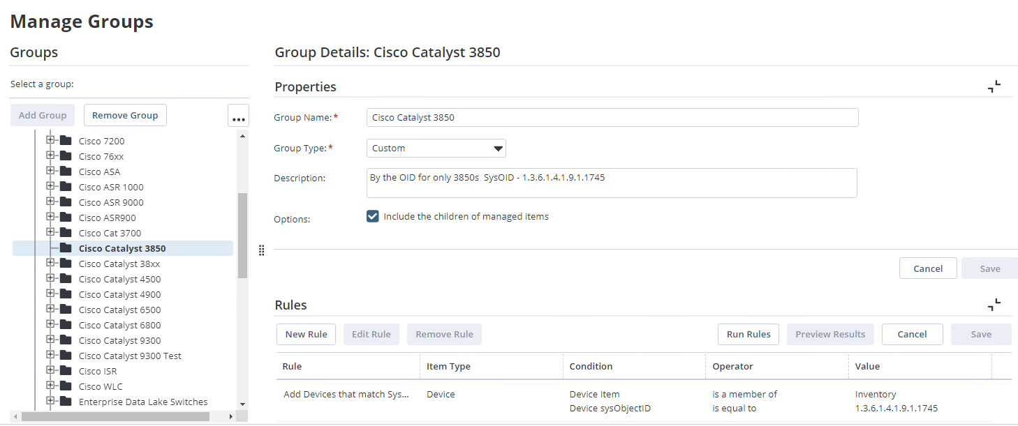 Performance Manager: Device Type Selection questions | DX NetOps