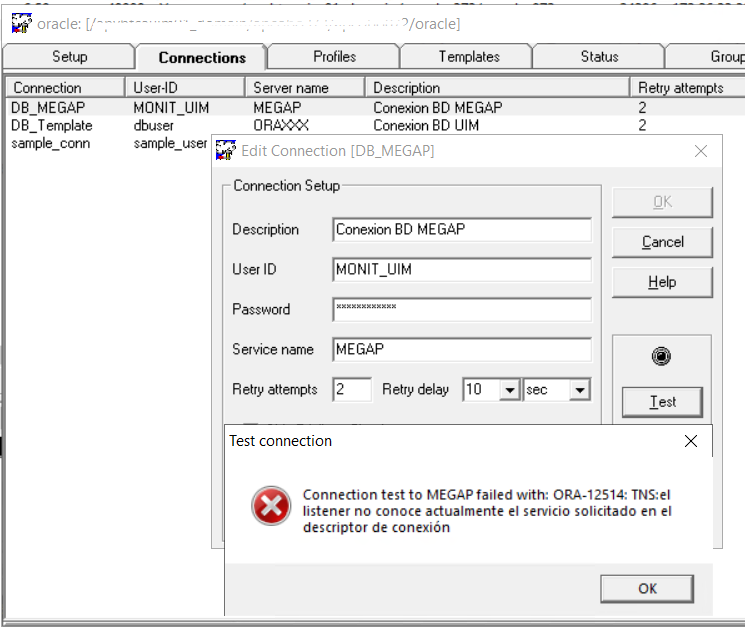 Configure oracle probe | DX Unified Infrastructure Management
