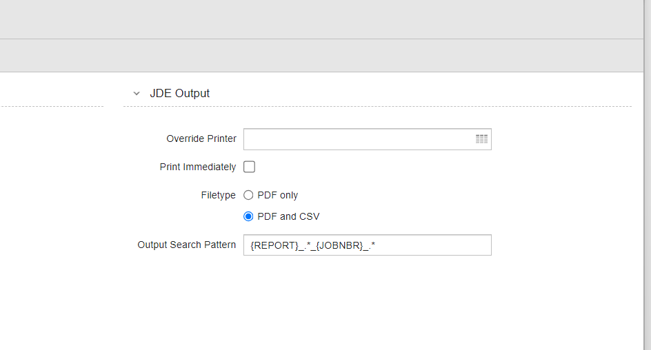JDE report .csv file is empty | Automic Workload Automation