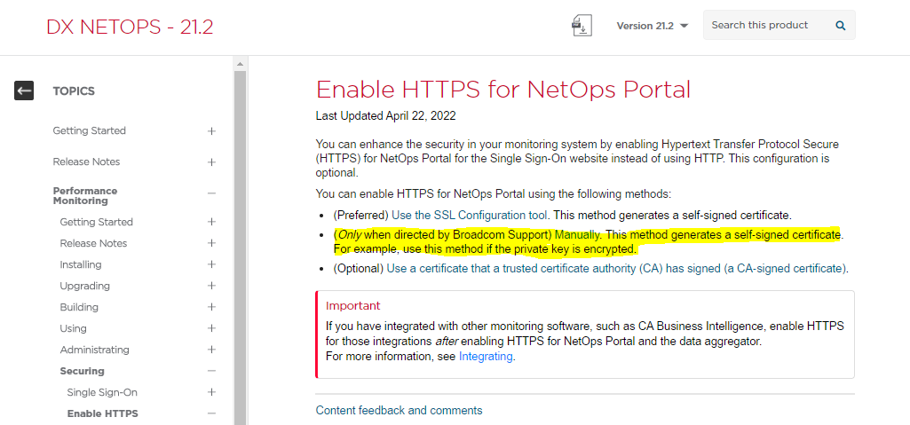 Generating CSR for Netops Portal | DX NetOps