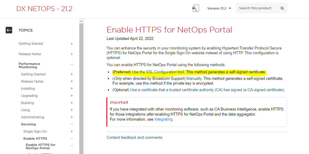 Generating CSR for Netops Portal | DX NetOps