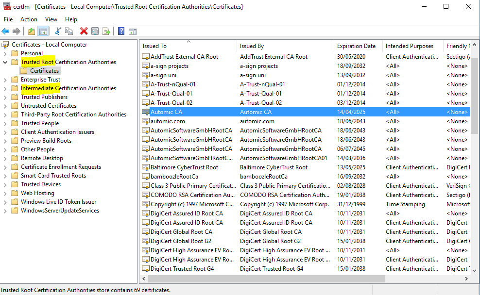 Trusted Certificate on Hosts with UC4 agent | Automic Workload Automation