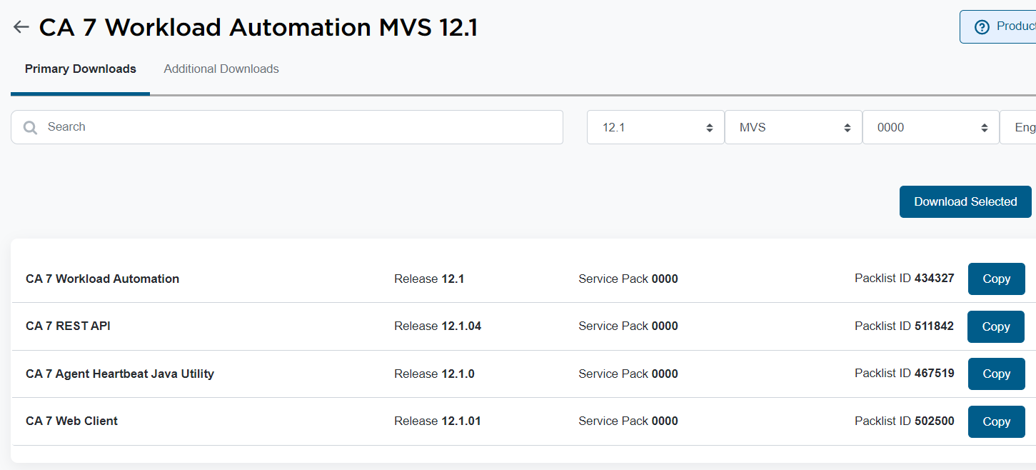 Download Link for CA7 Web Client 12 | Broadcom Mainframe Software Community