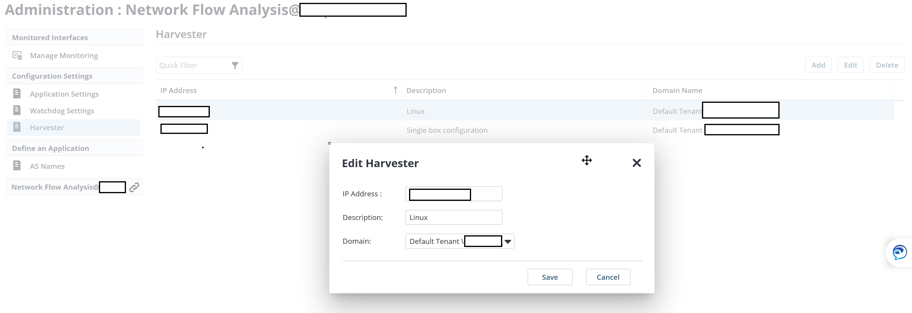 NFA - Harvester does not start | DX NetOps
