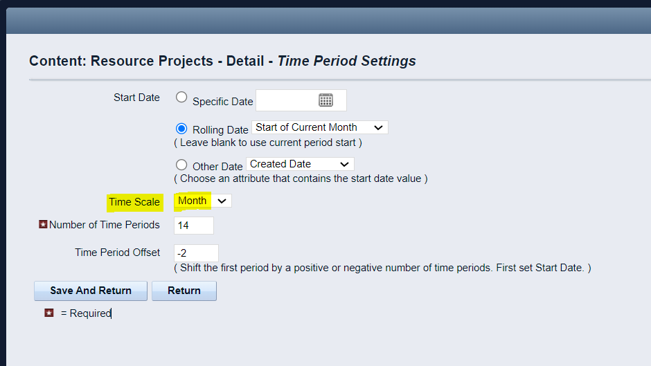 How to set 'Quarter' as default Time-Scale value for Resource Allocation Detail view. | Clarity
