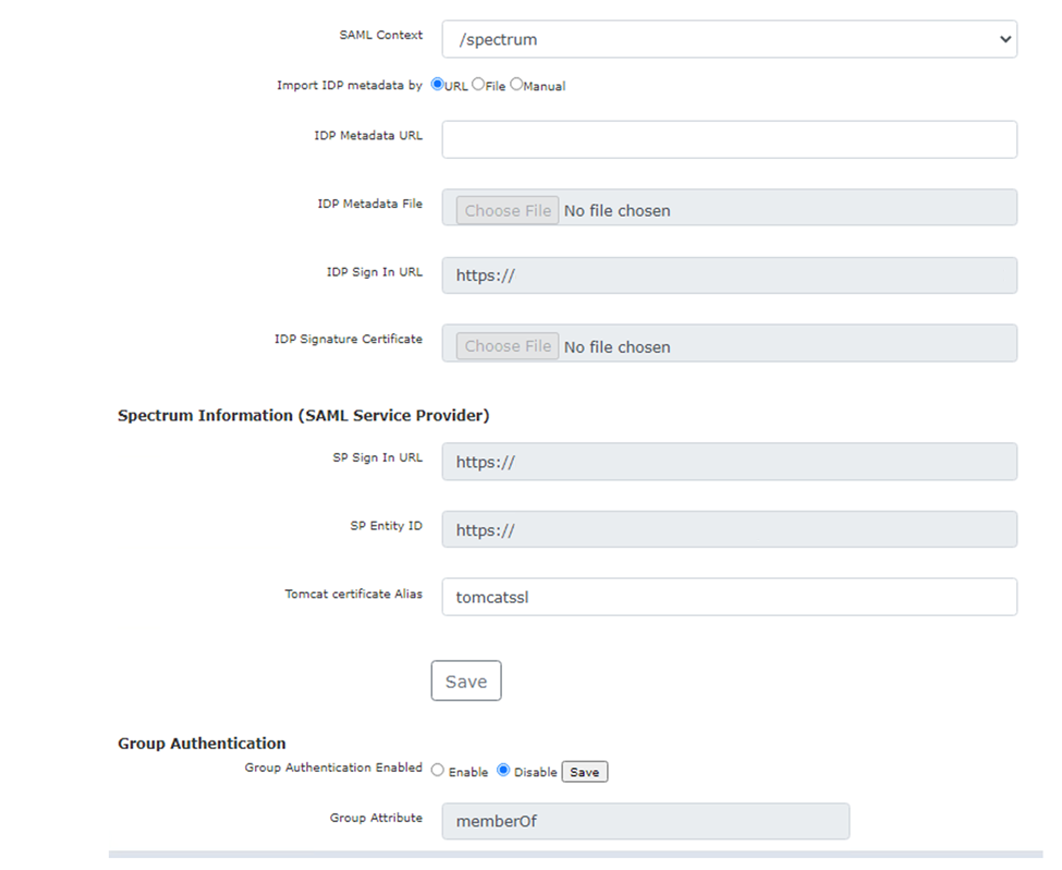 SAML Group Authentication for Spectrum | DX NetOps