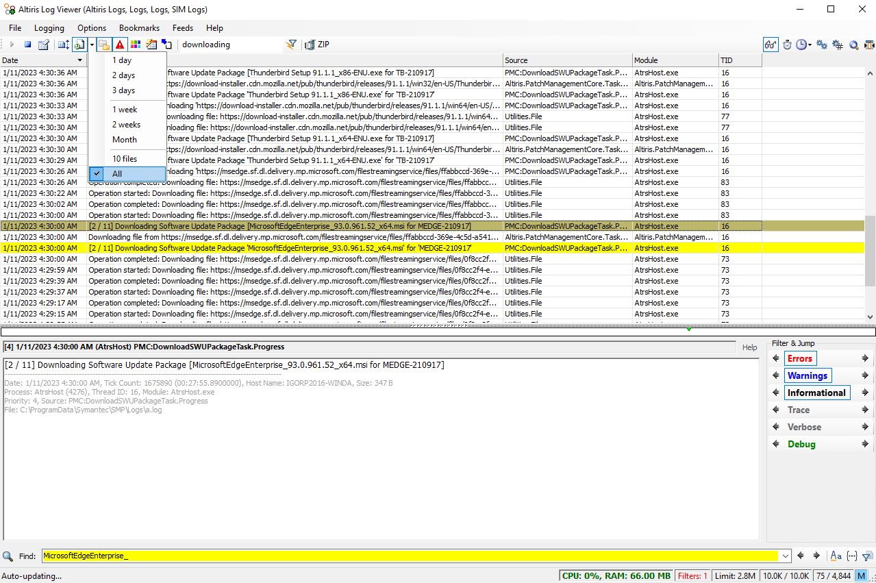 How to check package files downloaded | IT Management Suite