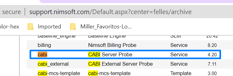 cabi probe version is 7.50 for UIM 20.4...? | DX Unified Infrastructure ...