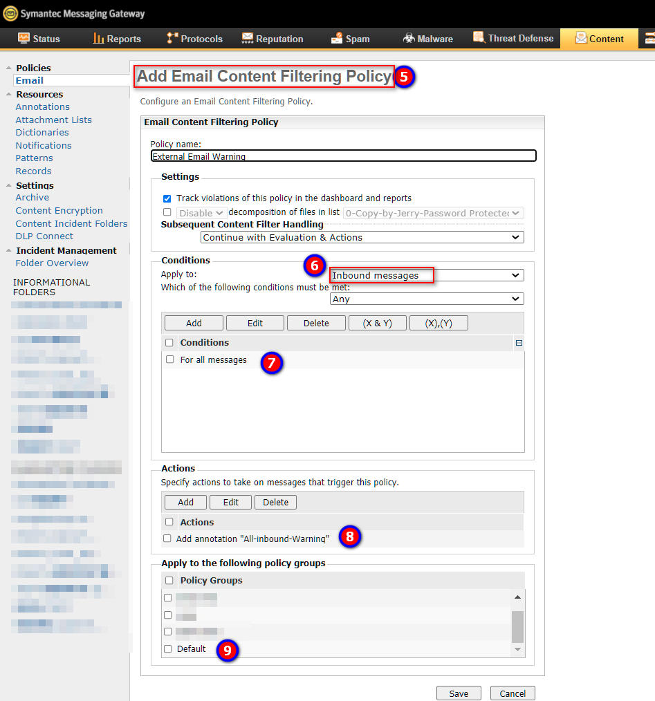 I am using Symantec Messaging gateway 10.7.4-13 and I cannot find how ...