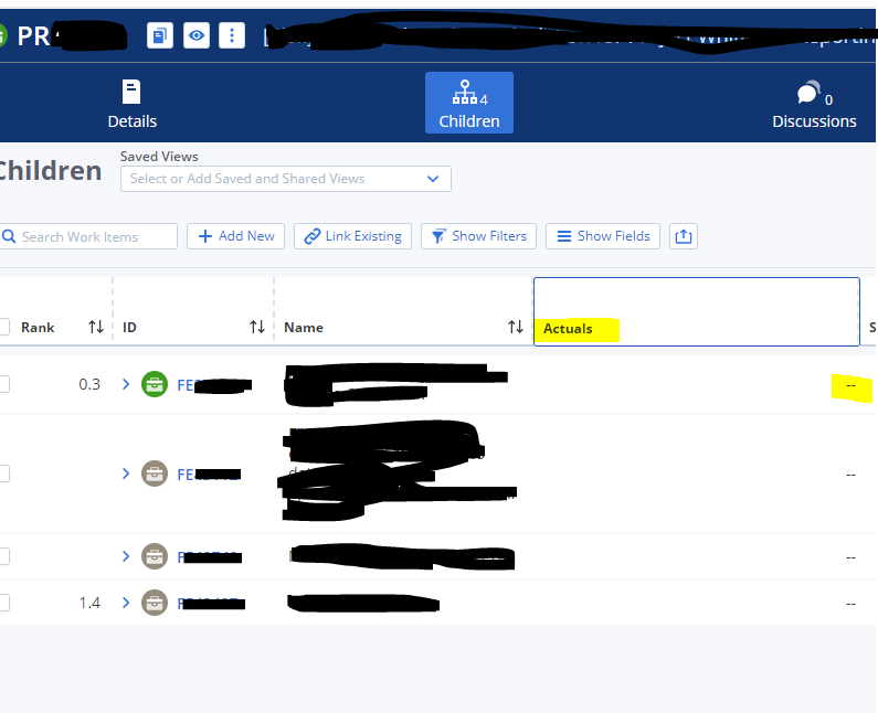How to roll up the task/stories efforts in hours to days at feature ...