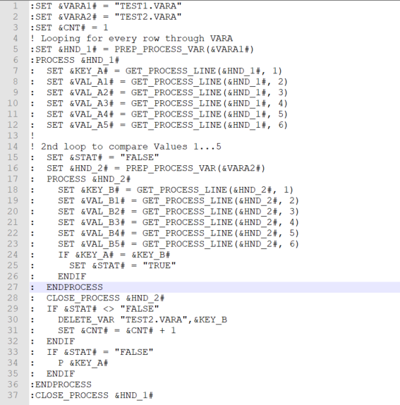 Script To Compare 2 Different Static Vara Objects Automic Workload Automation