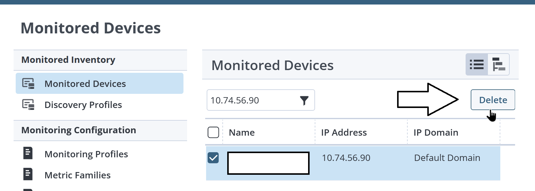 Default domain in Spectrum different from discovery profile in DX PM? | DX NetOps