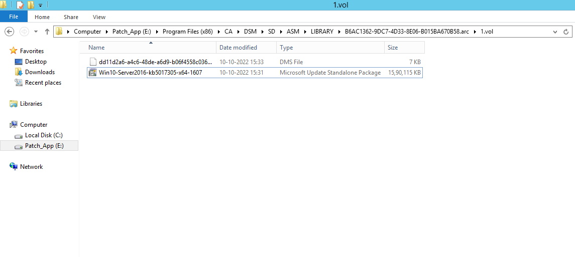 CA/DSM/SD/ASM/Library folder consumes a lot of space, causing the patch ...