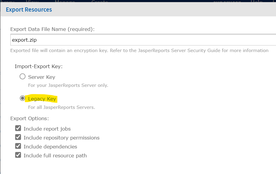 Exporting and Importing reports in Jasper Server 7.9 | CA Service ...