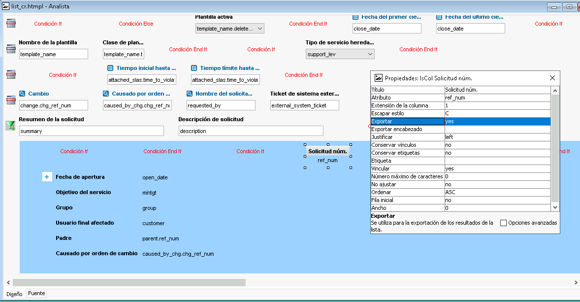Export de CA Service Desk Manager | CA Service Management