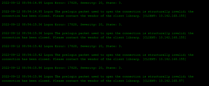 SQL Server Error 17828 | Clarity