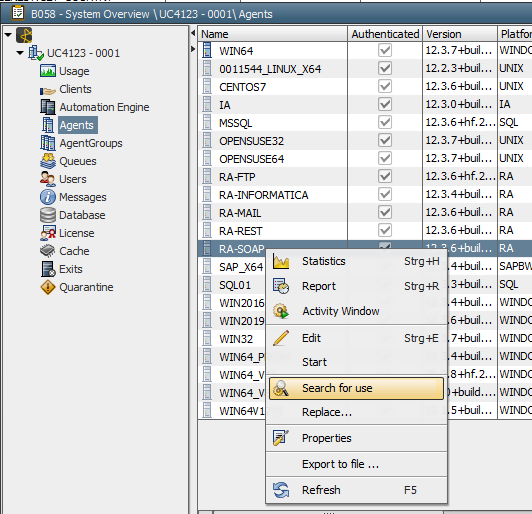 How to get job names which are using particular host? | Automic Workload Automation