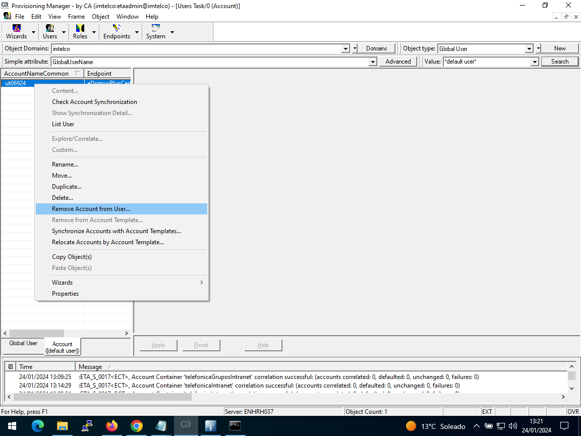 Correlate orphan account to new users | Symantec IGA