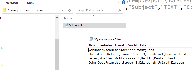 Save output file as Excel file of SQL query | Automic Workload Automation