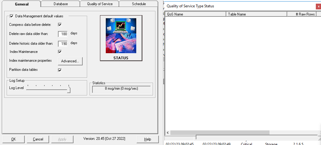 Data_engine probe don't show QoS Type Status | DX Unified Infrastructure Management