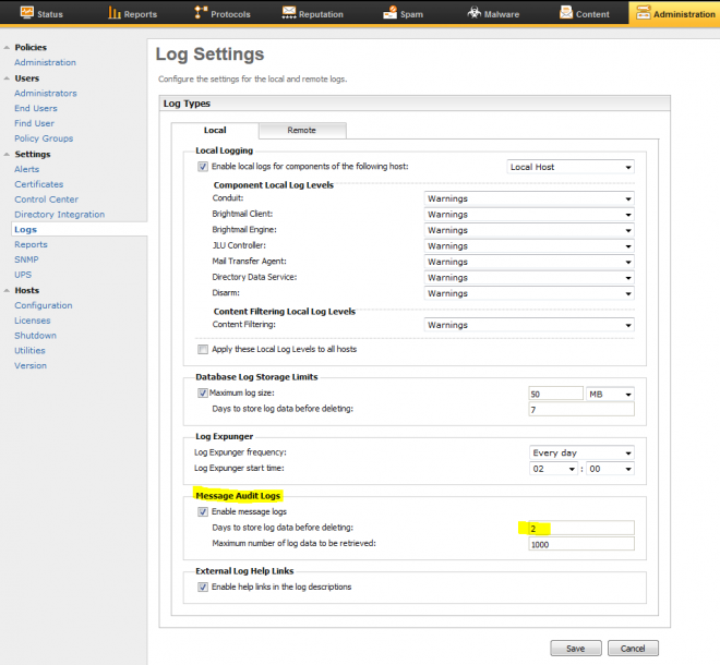 Email always quarantined by SMG ? | Messaging Gateway