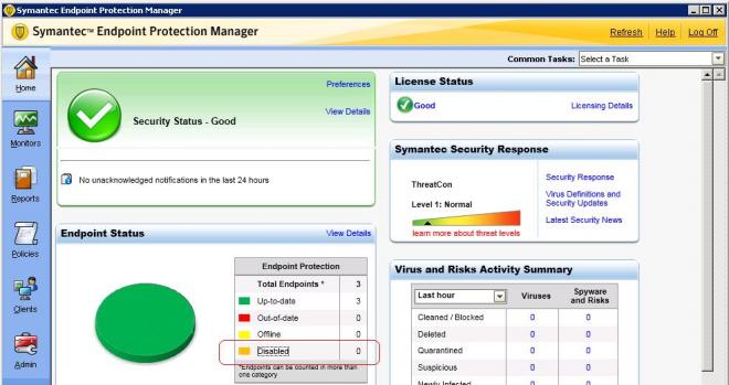 SEPM Disabled Clients Notification | Endpoint Protection