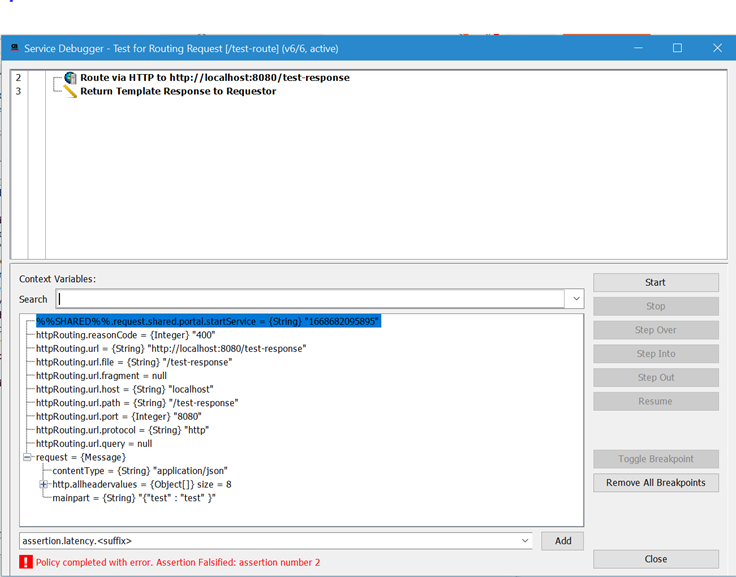 Getting response message when Route via HTTPS assertion fails | Layer7 API Management