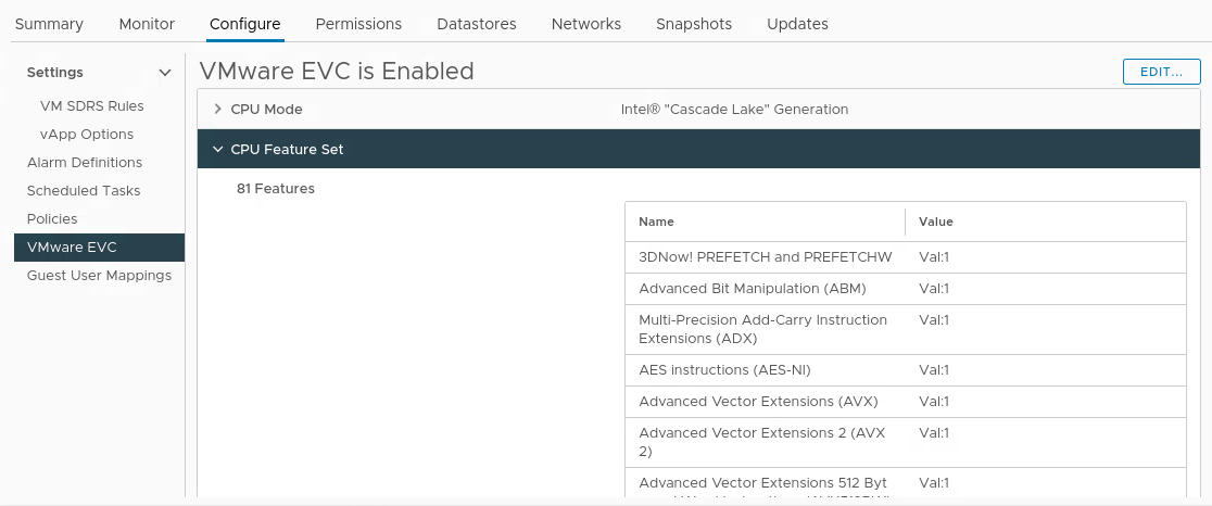 Enable AVX, EVC, vMotion on VMware ESXi without vSphere and vCenter ...